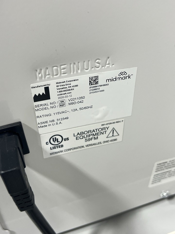 Midmark/Ritter M9D Autoclave Steam Sterilizer ****LOW Cycles 1219. Very ...