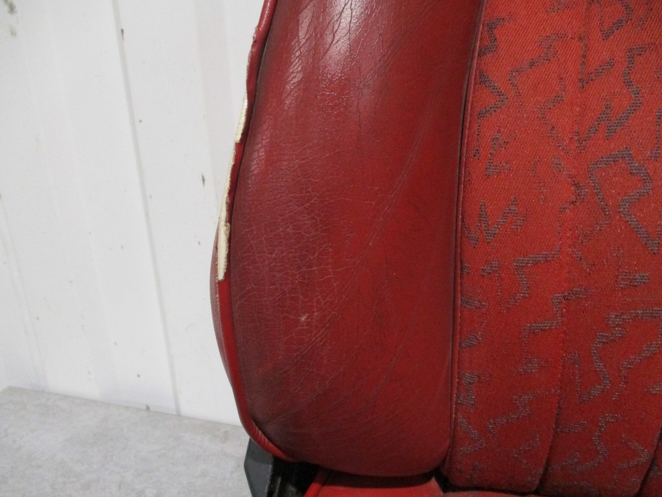 MGF MK1 PAIR OF GENUINE RED HALF LEATHER / FUSION CLOTH SEATS IDEAL ...