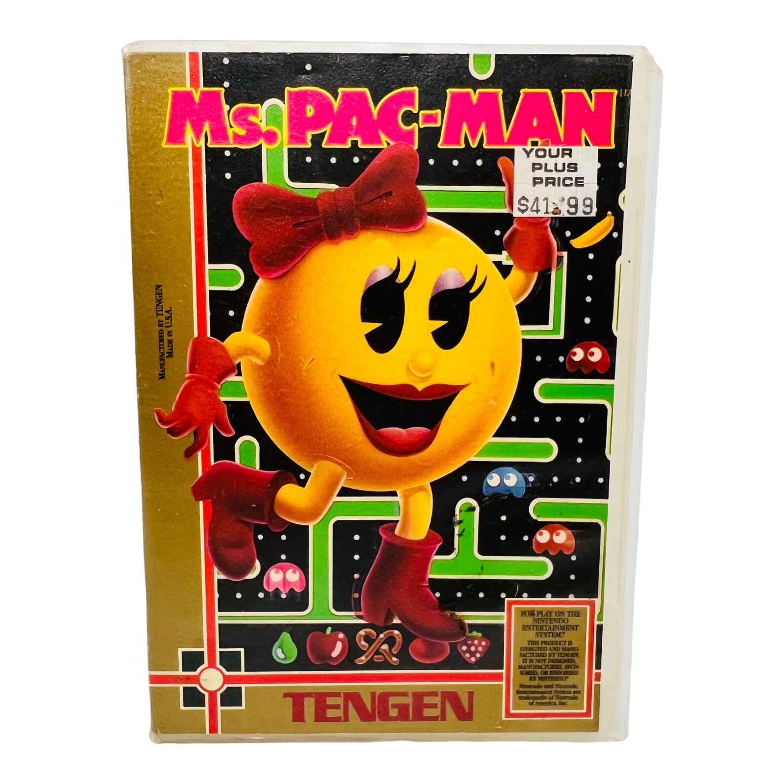 Authentic Ms. Pacman Nintendo NES 1990 Hard Case Only No Game No Manual ...
