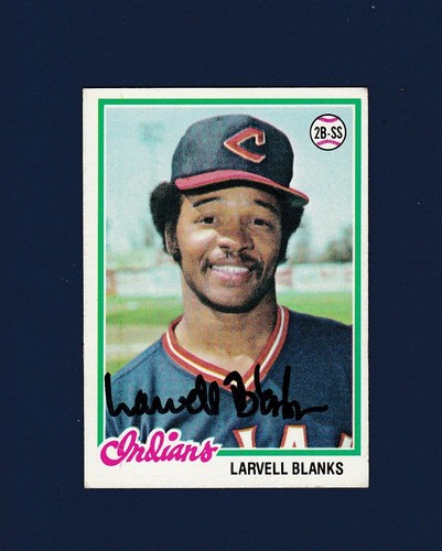 Larvell Blanks signed Cleveland Indians 1978 Topps baseball card | eBay