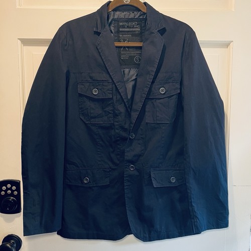 Marc Ecko Cut N Sew Men's Lightweight Jacket Sport Coat Size Small Navy ...