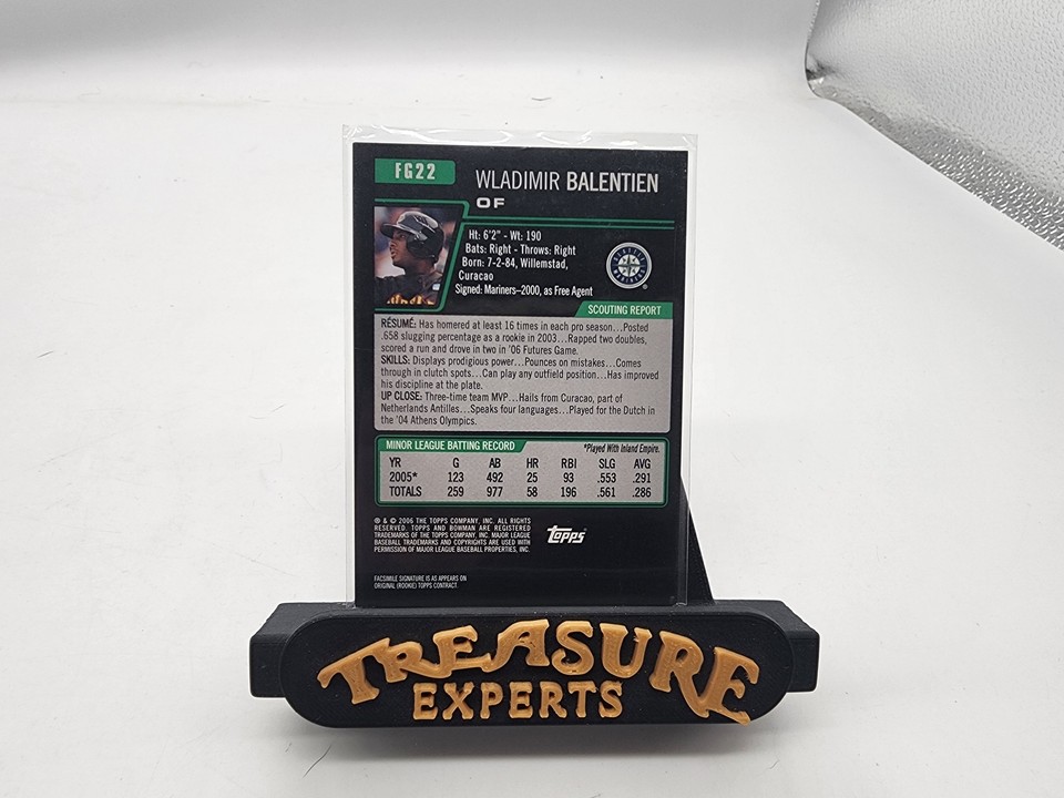 2006 Topps Bowman #FG22 Vladimir Balentien Relic Mariners | eBay