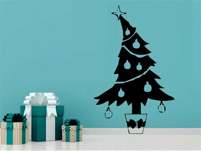Christmas Tree - Vinyl Decal Home Décor 20" x 25" | eBay