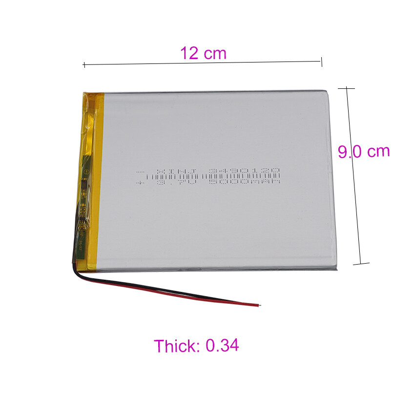3.7V 5000mAh 18.5Wh Rechargeable Li Lipo Battery 3490120 For GPS LED ...