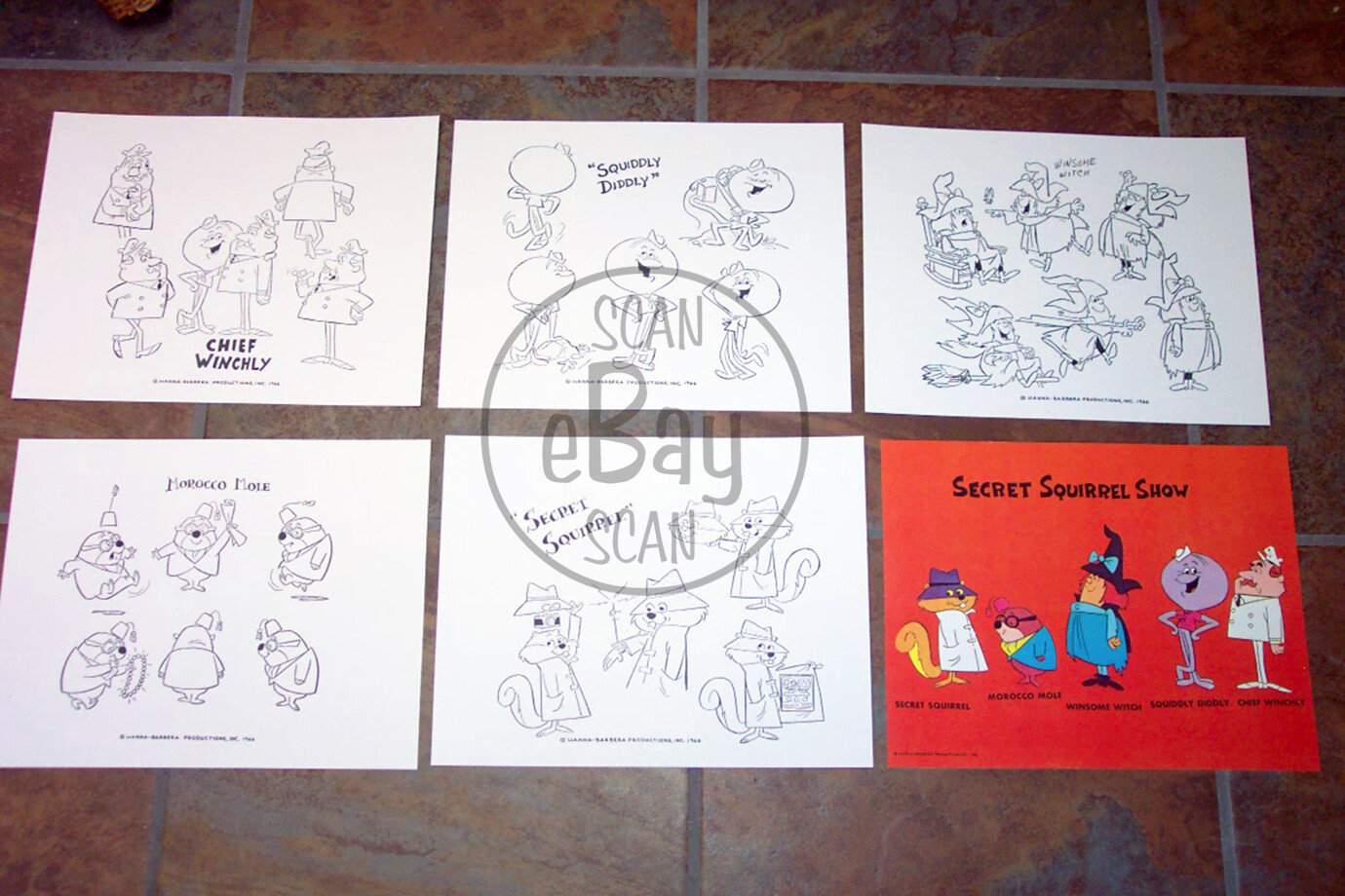 SECRET SQUIRREL SHOW ANIMATORS' MODEL SHEETS HANNA BARBERA Art ...