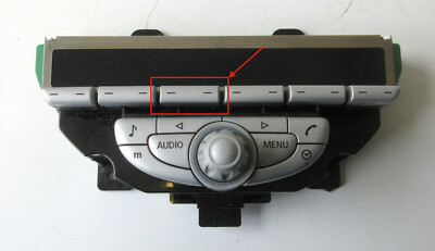 Genuine MINI Silver CD / Radio Head Unit Top Row Button for R56 R55 R57 ...