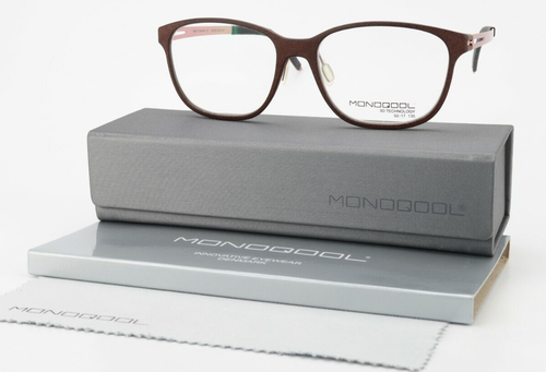 Monoqool Glasses Frame GU80 11s Brown Rose Innovative 3D Tech Eco ...