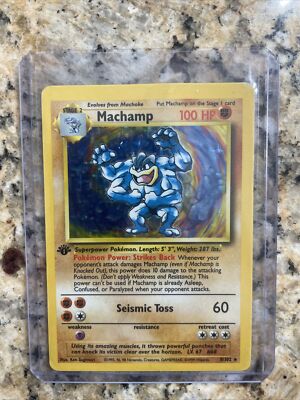 Pokémon TCG Machamp Base Set 8/102 Holo 1st Edition Holo Rare | eBay