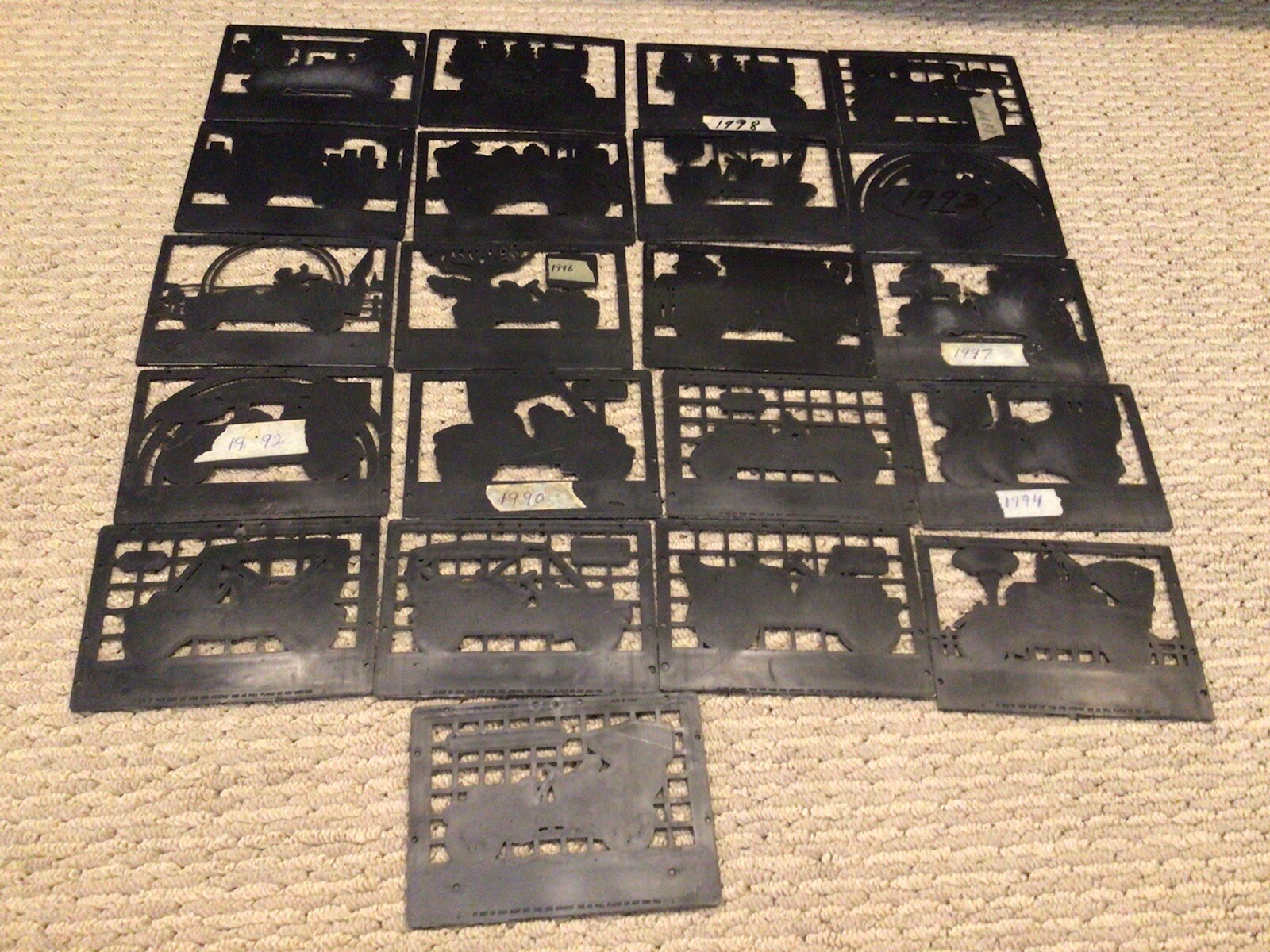21 Vintage Plastic Antique Car Calendar Topper Plaques Salina, KS ...