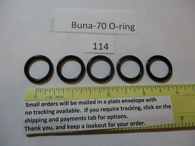 114 O-ring. 5/8" ID x 13/16" OD x 3/32" thick. Buna-70. Quan 5. | eBay
