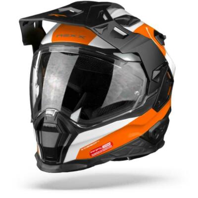Nexx X WED 2 DUNA White/Orange Adventure Sport Motorcycle Helmet + DARK ...