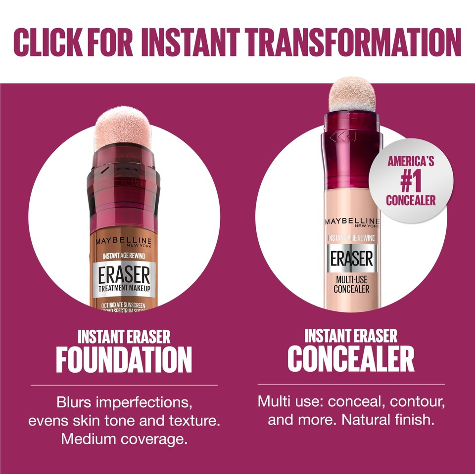 Maybelline Instant Age Rewind Eraser Foundation with SPF 20 and ...