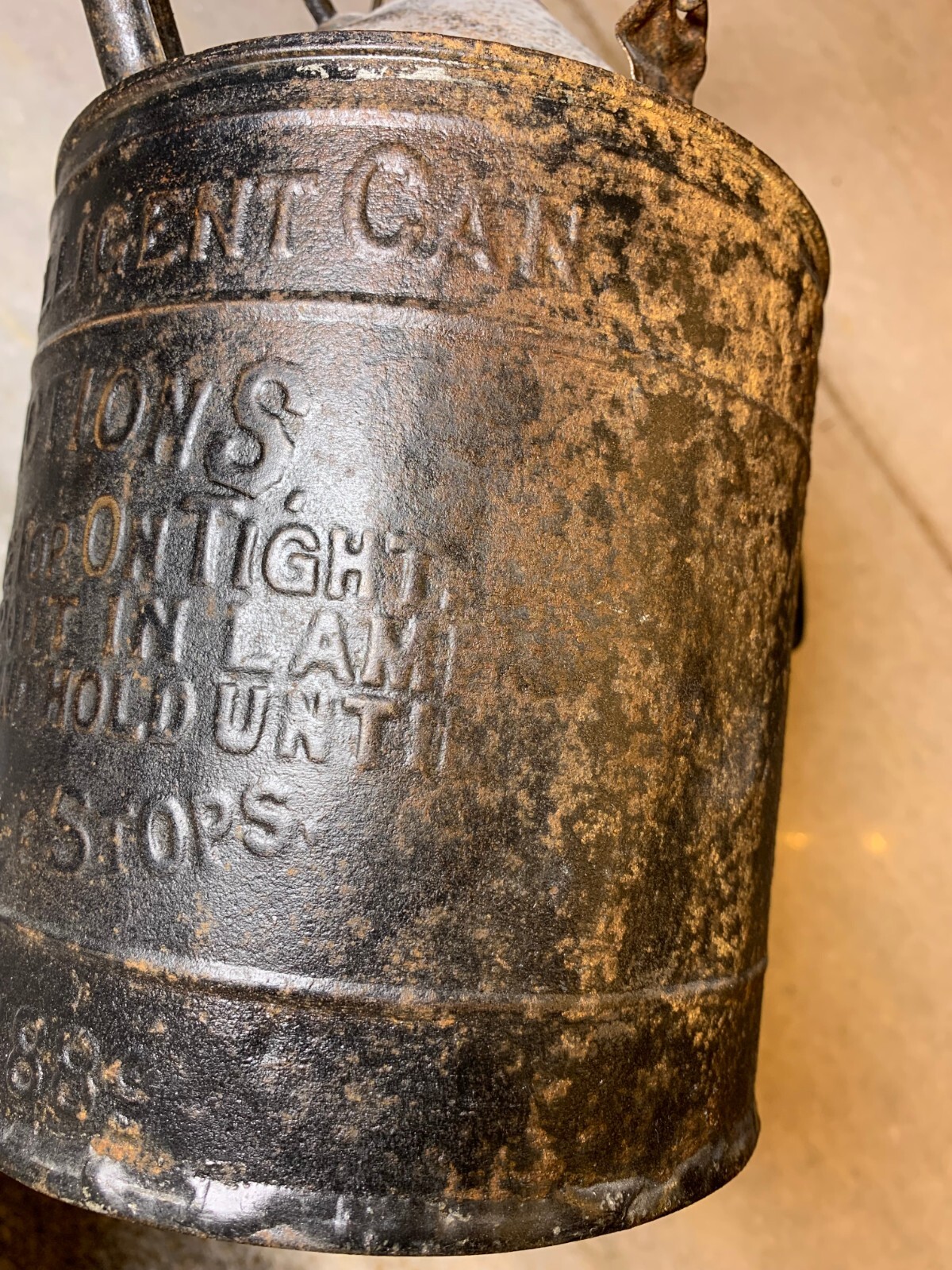 Antique "THE INTELLIGENT CAN" Kerosene Oil Can Pitcher Spout 1889 Henry ...