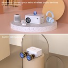 BIGASUO HD 9000L Bluetooth Projector Built in DVD Player, Mini ...