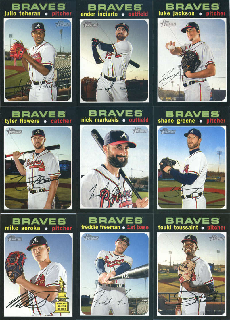 2020 Topps Heritage Atlanta Braves Team Set of 13 Cards | eBay