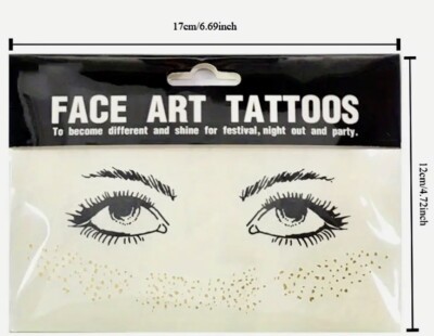 Glitter Freckles Face Tattoo! Like Taylor Swift! 2 Pieces! | eBay