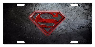 SUPERMAN LOGO CUSTOM LICENSE PLATE CAR MOVIE EMBLEM Silver Version | eBay
