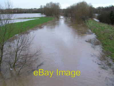 Photo 6x4 River Penk in flood north of bridge at Radford Bank Stafford ...