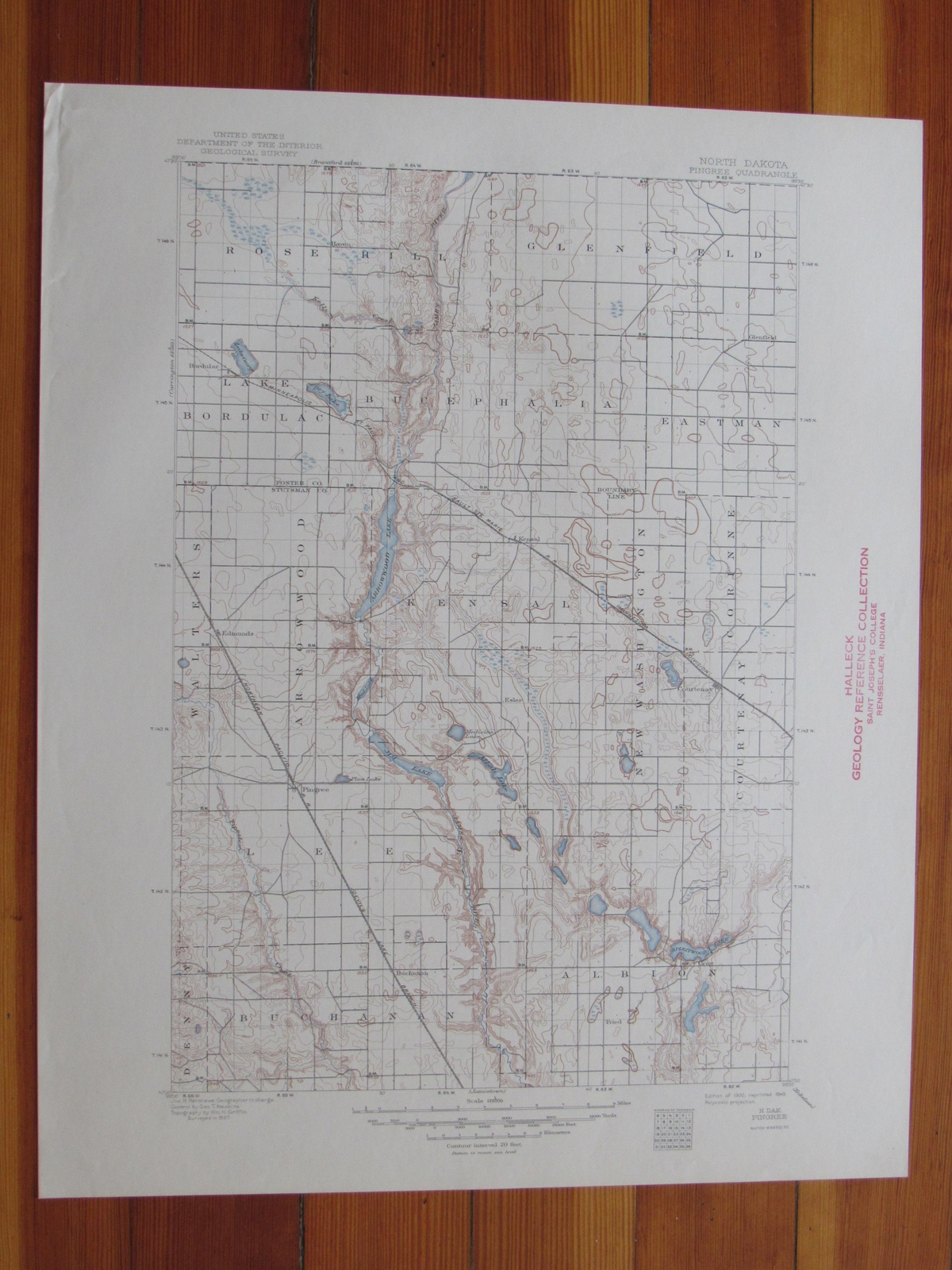 Pingree North Dakota 1949 Original Vintage USGS Topo Map | eBay