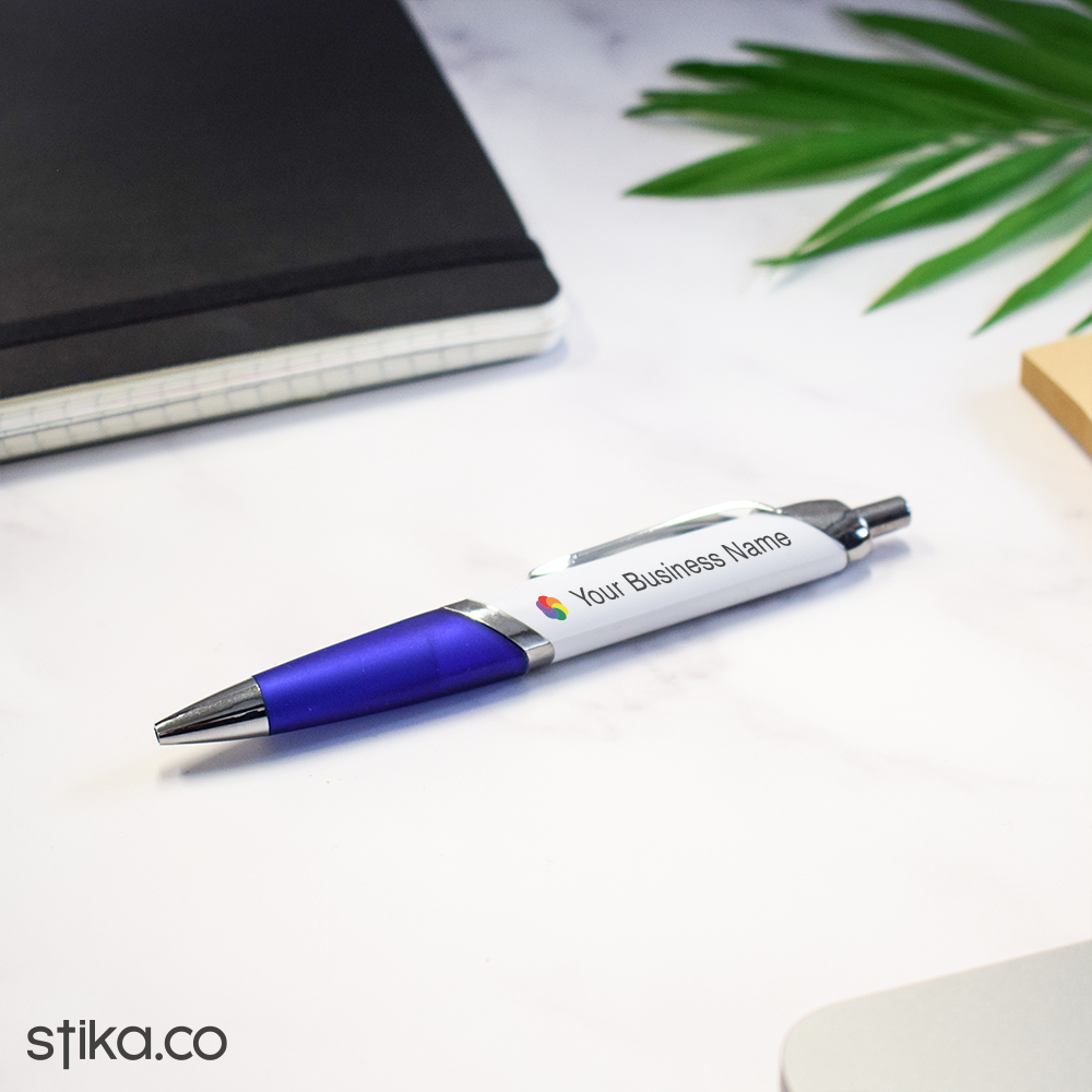 Promotional Personalised Spectrum Ball Pen Black Ink Custom Printed ...