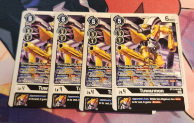 x4 Playset Digimon Across Time TUWARMON BT12-064 Black Common | eBay