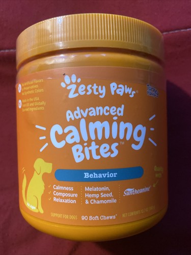 Zesty Paws Calming Bites for Dogs Behavior 90 Soft Chews Pet Treats Exp ...