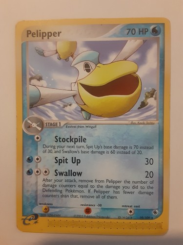 Pokémon TCG Pelipper EX Ruby and Sapphire 19/109 Regular Rare | eBay