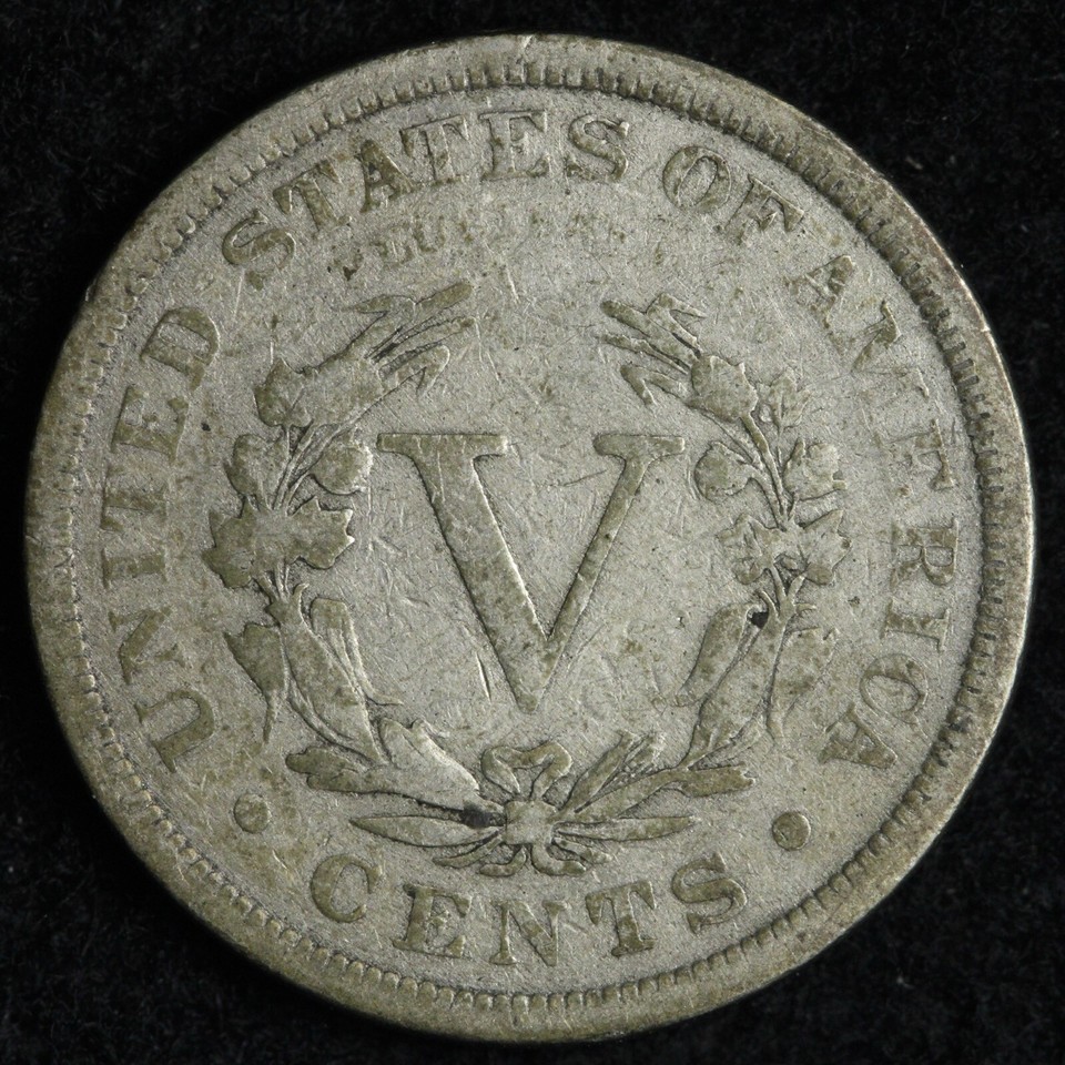1889 Liberty V Nickel FINE E172 T | eBay