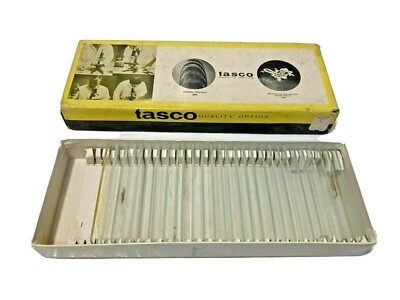 Vtg Set 28 TASCO Quality Optics Glass Microscope Glass Slide Mounting ...