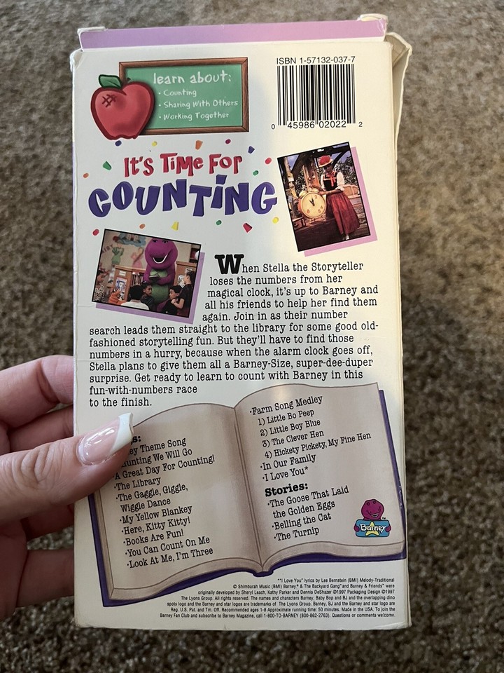 Barney It’s Time For Counting VHS 45986020222 | eBay