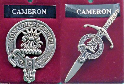 Cameron Scottish Clan Crest Pewter Badge or Kilt Pin | eBay