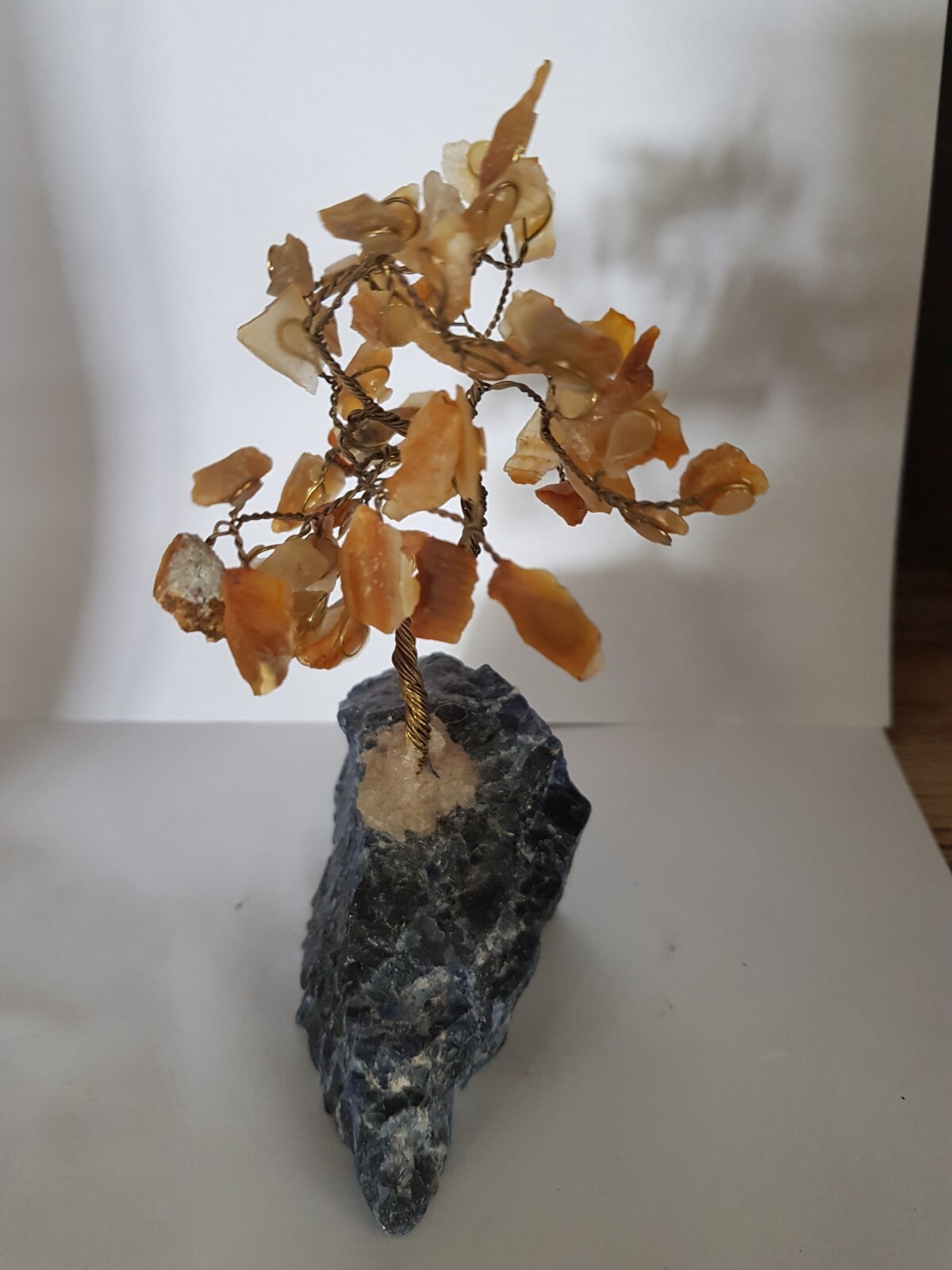 BEAUTIFUL HANDMADE MONEY TREE WITH YELLOW CRYSTALS POSSIBLY CITRINE ...