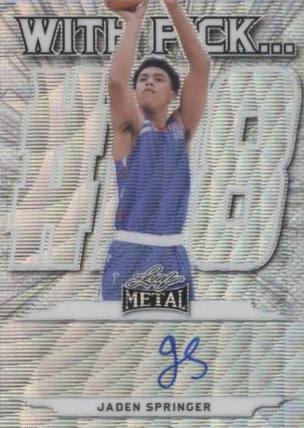 2021-22 Leaf Metal - With Pick…Autographs Silver Wave #WP-JS1 Jaden ...