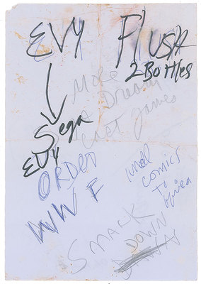 HISTORICAL Michael Jackson Handwritten Notes with TRACKS COA and REAL ...