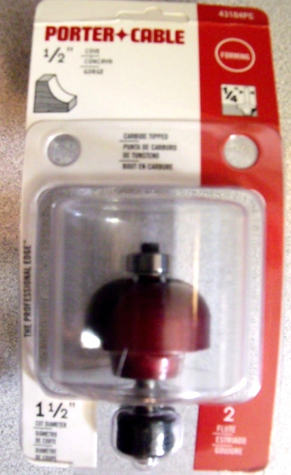 Porter Cable 43104PC 1/2" Cove Router Bit 1/4 Shank | eBay