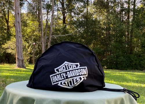 Harley Davidson HD-2 Half Shell Black Flames Helmet Size Small OEM w ...