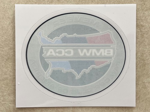 BMW Car Club Of America Member CCA 3" Oval Inside Window Cling Decal ...