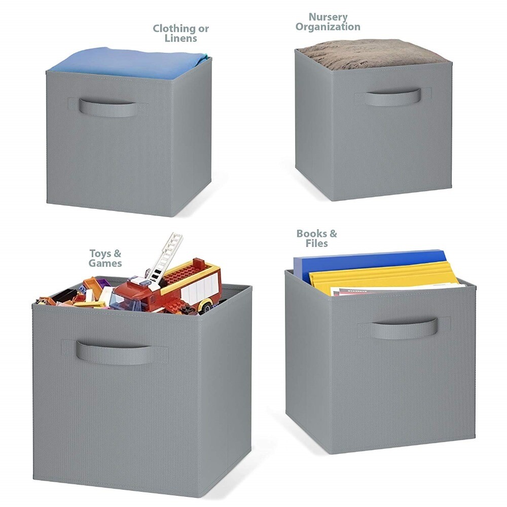 Foldable Folding Storage Cube Storage Box Bookcase Fabric Cubes Toy ...