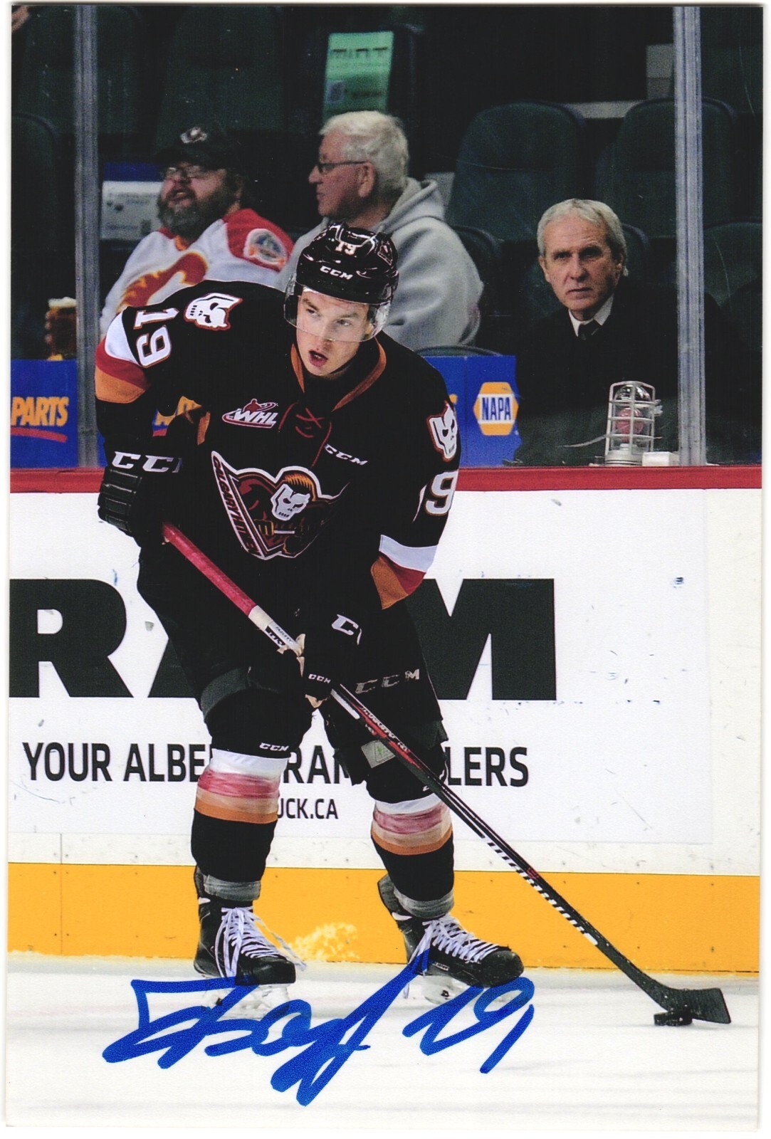 Zachary Fucale Autographed 4x6 Color Photo Calgary Hitmen #19 Black A ...