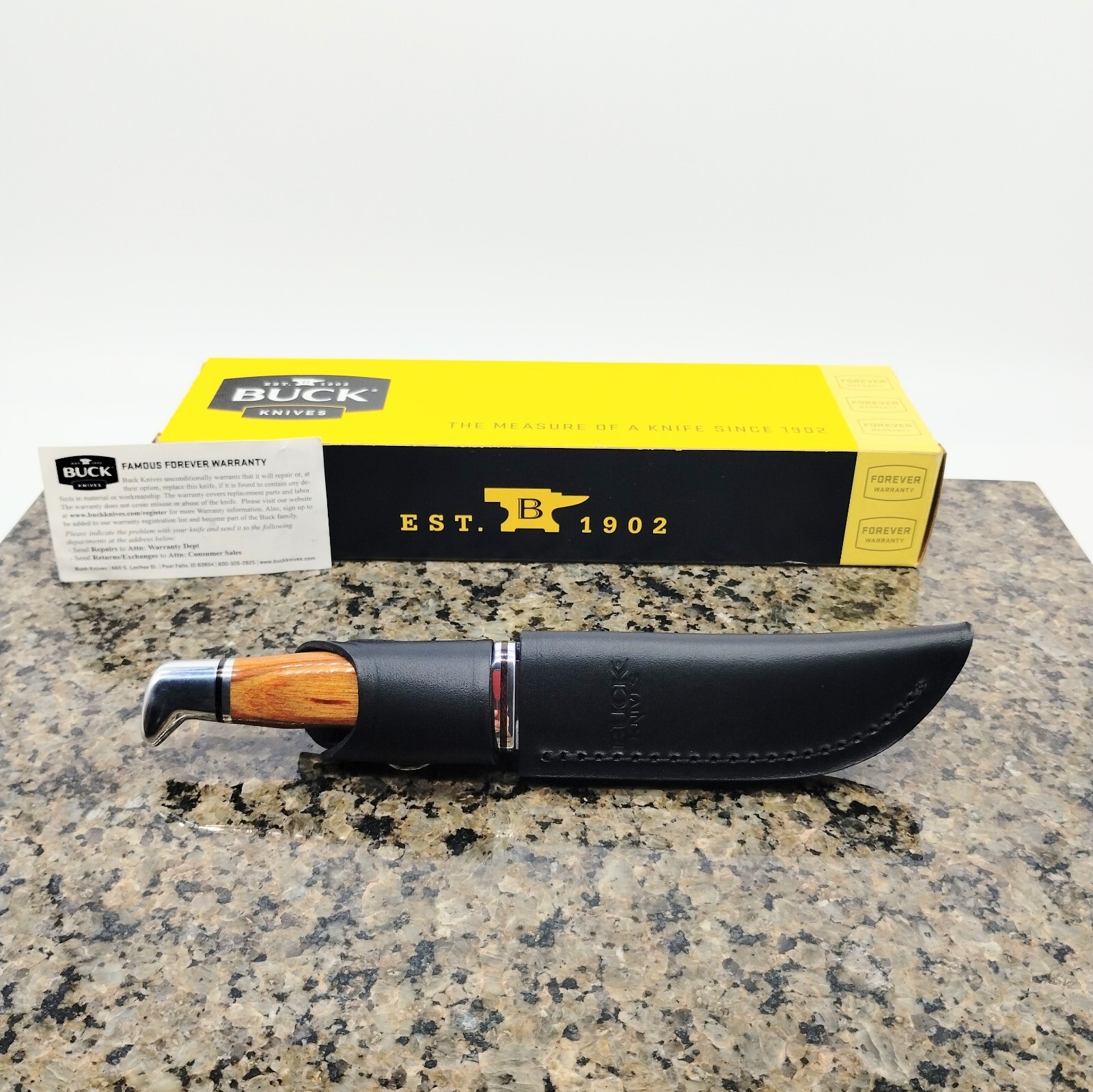 Vintage Buck Woodsman 102 Fixed Blade Knife, Cocobolo handle 2011 New ...