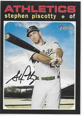 2020 Heritage Baseball SP Stephen Piscotty Athletics | eBay