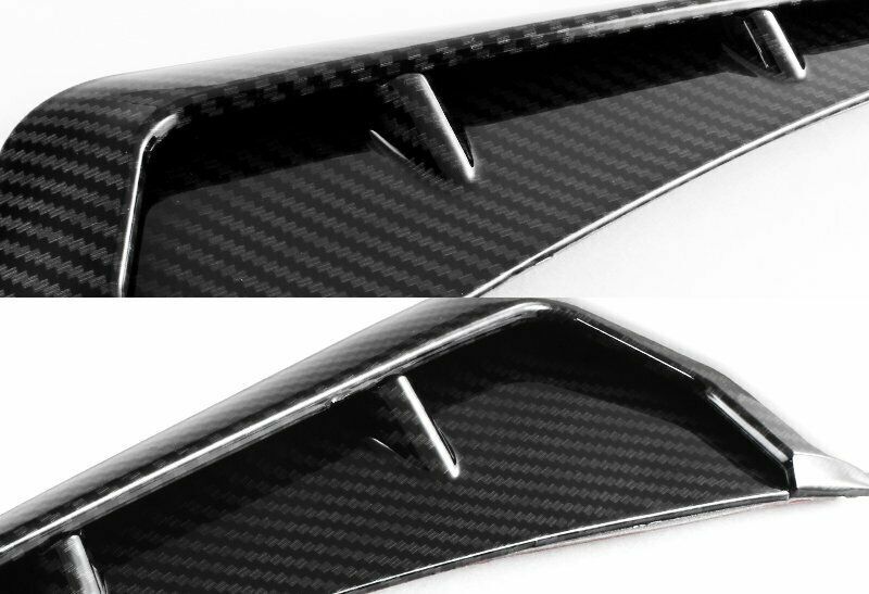 2pcs Carbon Fiber Car Side Fender Vent Air Wing Cover Trim Exterior ...