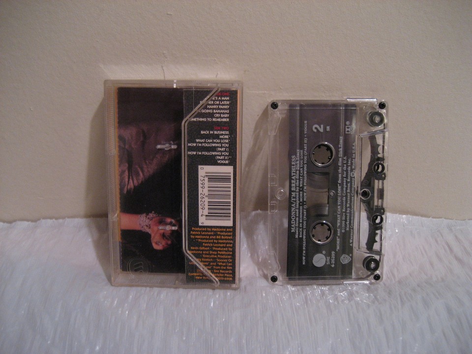 MADONNA " IM BREATHLESS" SOUNDTRACK TO DICK TRACY MOVIE cassette tape ...