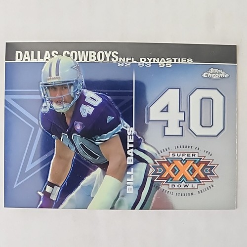 2008 Topps #DYN-BB Bill Bates NFL Dynasties Tribute Dallas Cowboys C59 ...