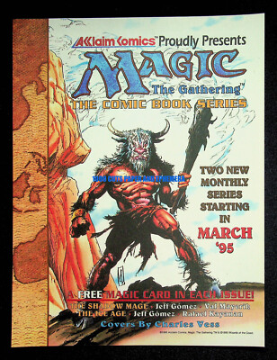 Magic the Gathering Acclaim Comics 1995 Trade Print Magazine Ad Poster ...