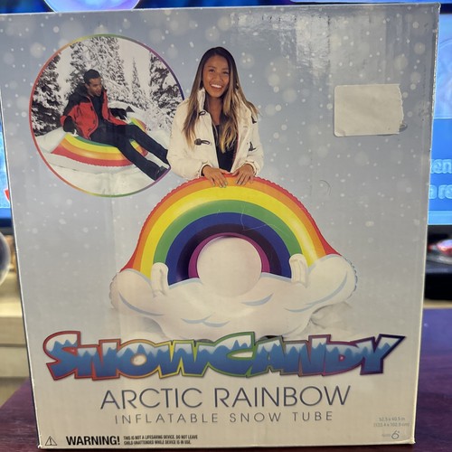 Snow Candy Arctic Rainbow Inflatable Snow Tube 52.5x40.5 in MSRP $49.99 810048543212| eBay