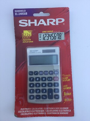 Sharp calculator EL-240SAB 8 digit new | eBay UK