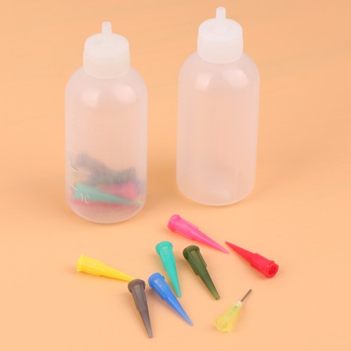 12 Sets Dispenser Bottle Nozzle Painting Squeeze Condiment Bottles with ...