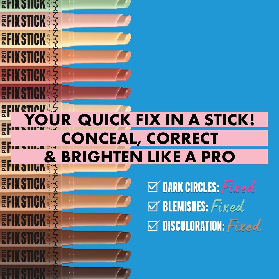 NYX PROFESSIONAL MAKEUP Pro Fix Stick Correcting Concealer, Buildable ...