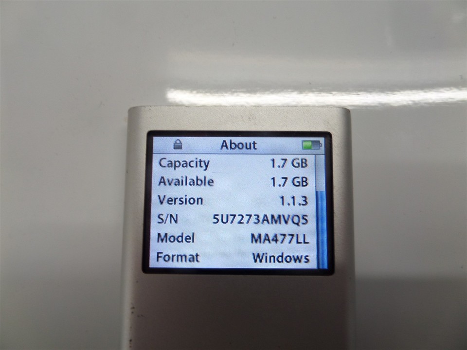 Apple iPod Nano 2nd Generation 2GB A1199 Silver - Lock Button Issue | eBay